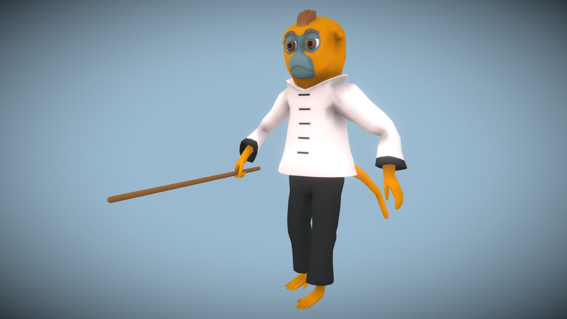 Animated Warrior Monkey Character - Buy Royalty Free 3D model by MarkoJantti [24323d9 ...