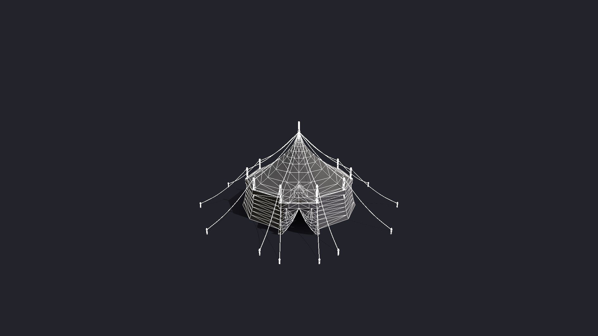 Circus Tent Round - 3D model by LynnKarel [2436f6a] - Sketchfab