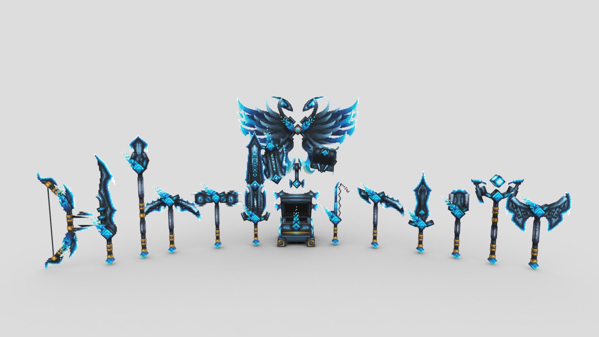 Slayer Weapon Set - Buy Royalty Free 3D model by EliteCreatures [243dcb5] - Sketchfab Store