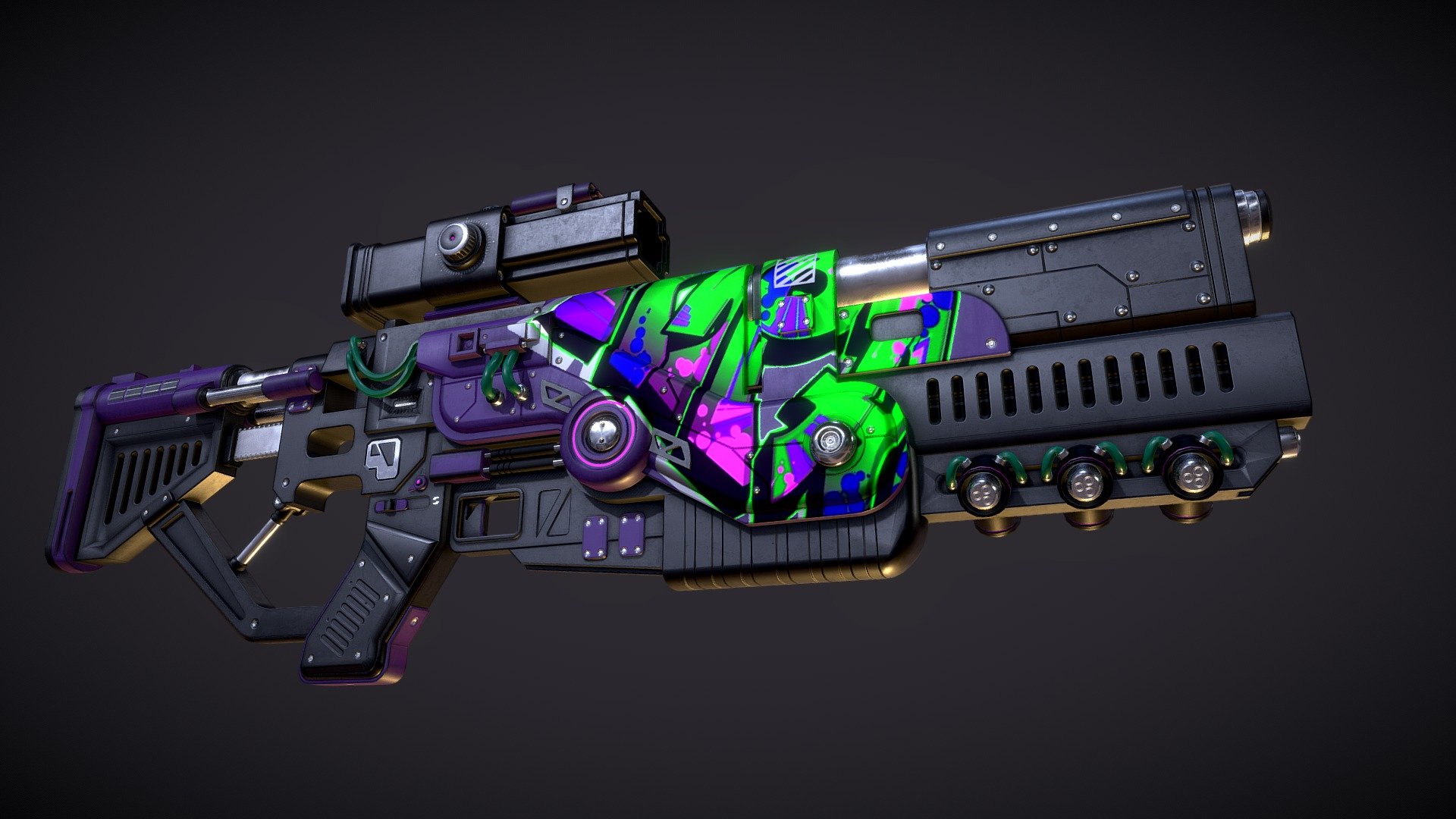 Auto Rifle - 3D model by Lexx (@RedPillsDivision) [243e8ec] - Sketchfab