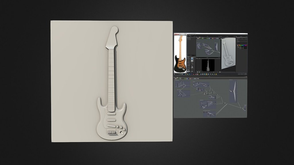Procedural Guitar WIP - 3D model by Binho Jeong (@binhoj) [244aac4 ...