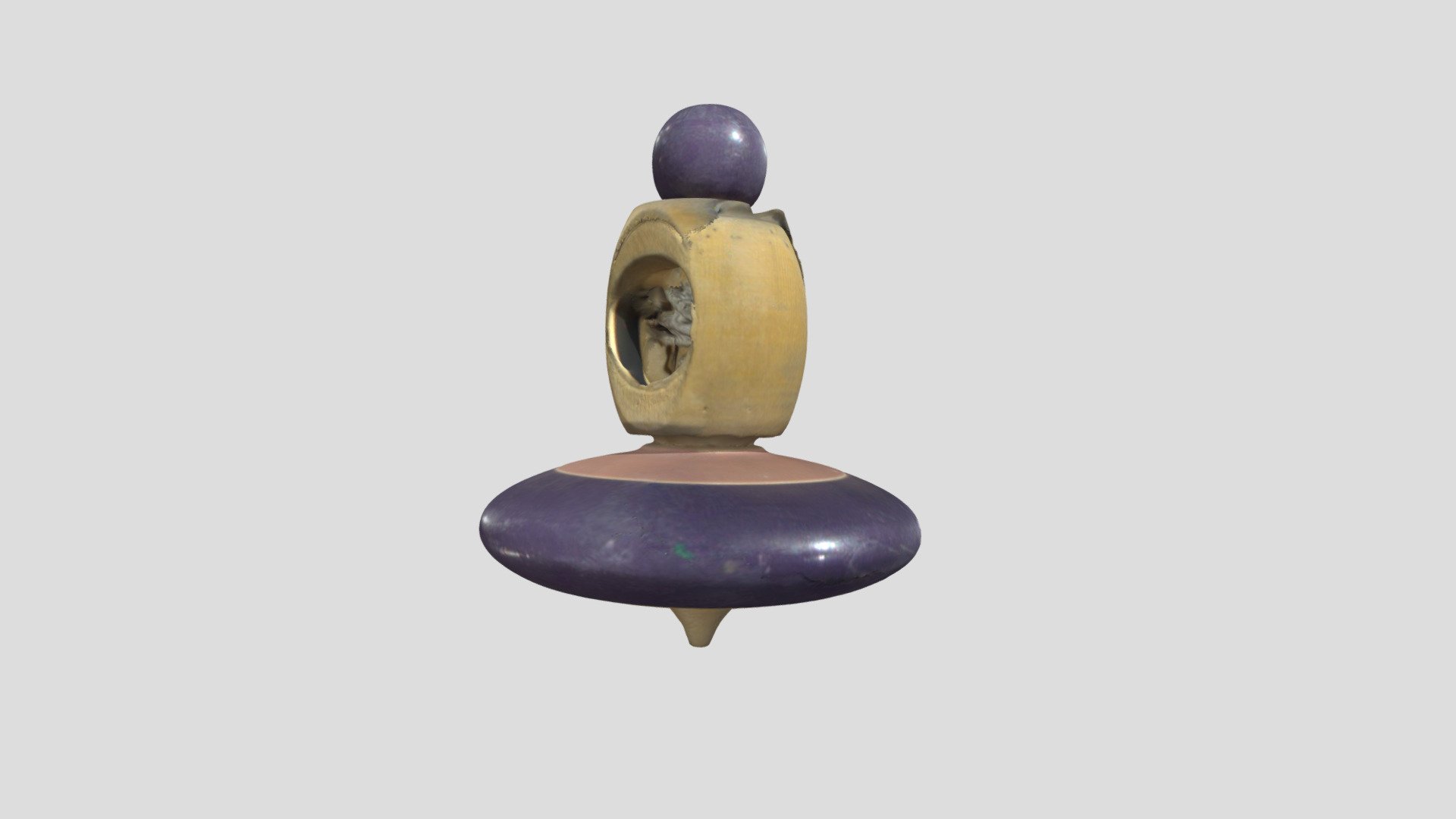 Wooden spinning top - 3D model by Aberdeen City Libraries ...
