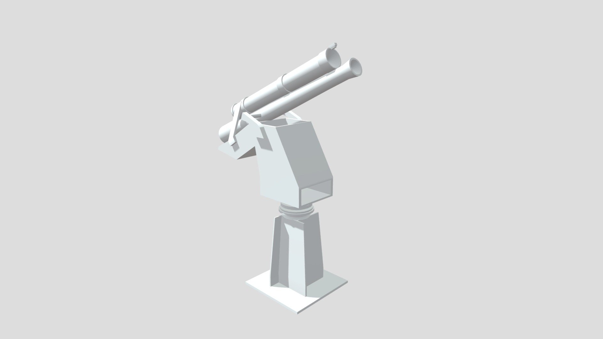 Anti-Aircraft Gun (Low-Poly) - 3D model by Cameron Traer (@CameronTraer ...