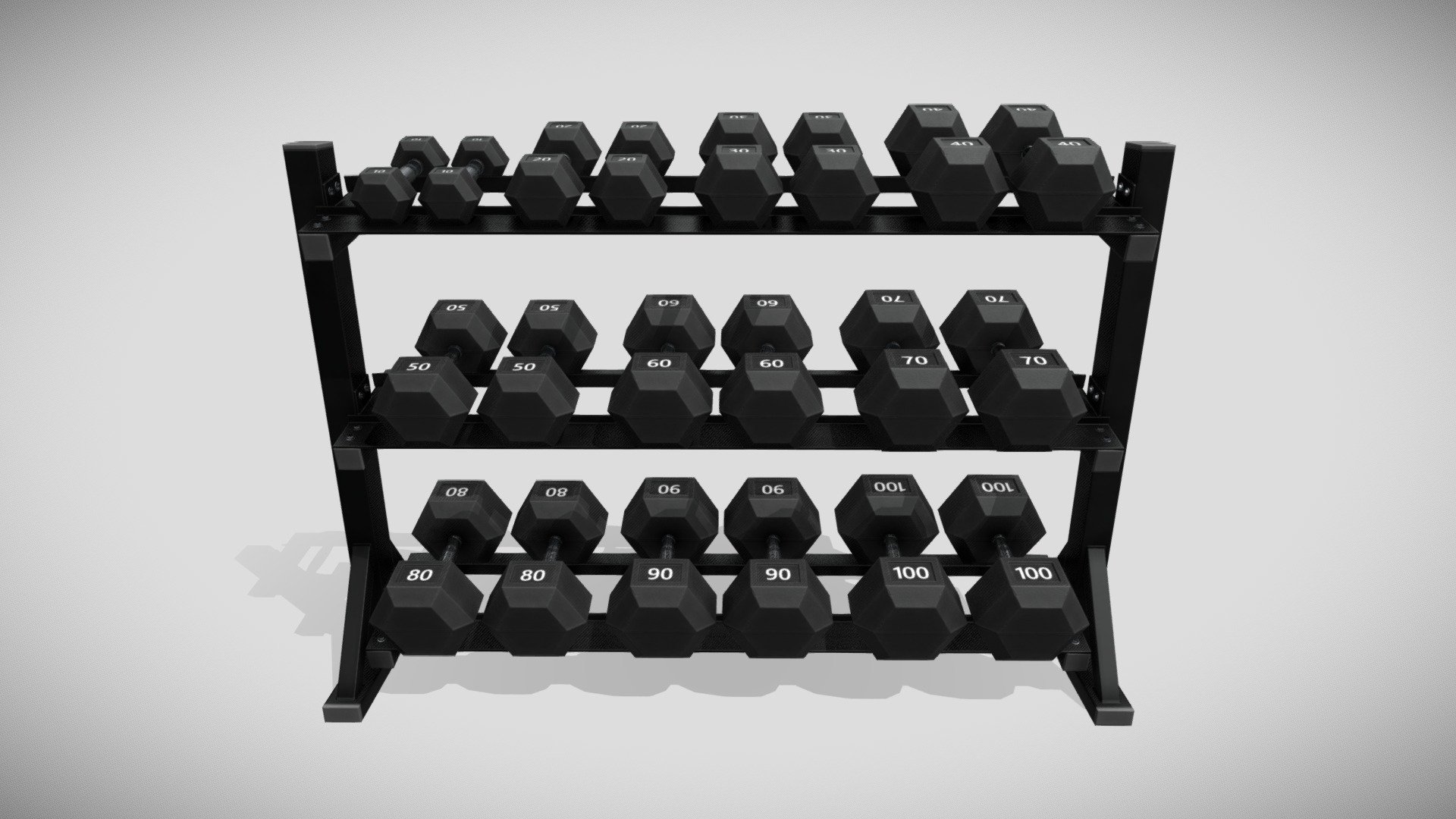 Rubber Dumbbells - 3D model by santoro_3d [245a2ae] - Sketchfab