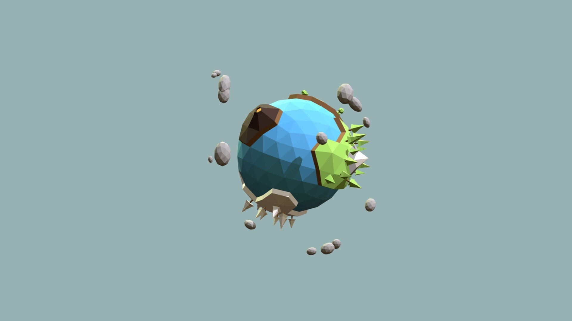 little planet lowpoly - 3D model by Will_D [245a746] - Sketchfab