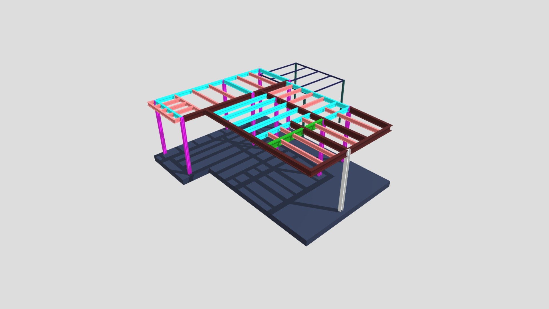 Steel Structure 3D (Job N81) - 3D model by MA StruTec (@mastrutec ...
