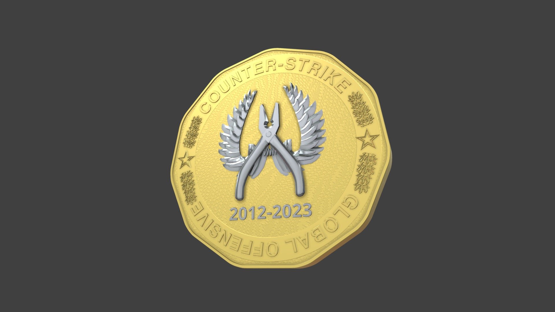 MEDAL | CS2 CSGO Coin - Download Free 3D model by gettan (@kill6lucius) [245bca4] - Sketchfab