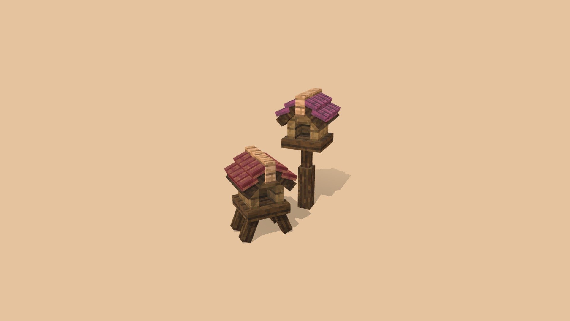 Minecraft - Bird House - 3D model by LoveTherapy [24600df] - Sketchfab