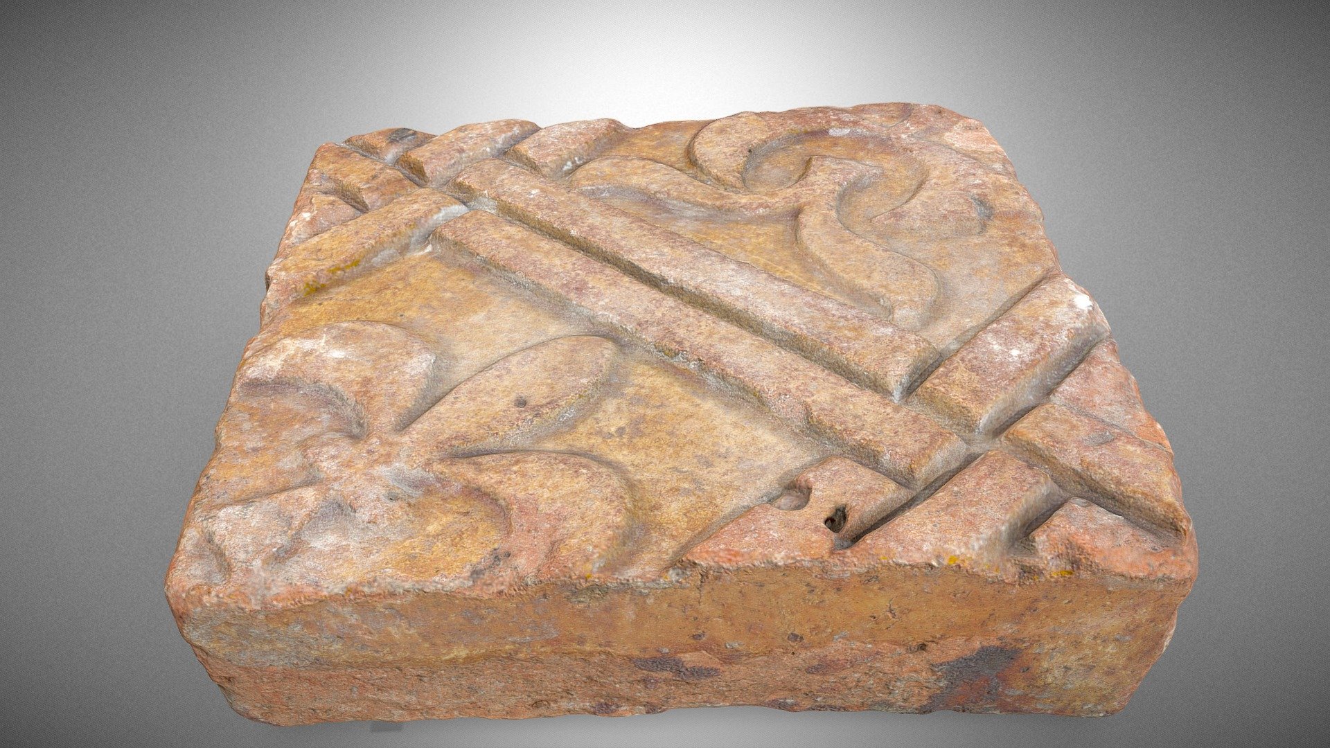 Floor tile from the monastery church in Mogila - Download Free 3D model ...