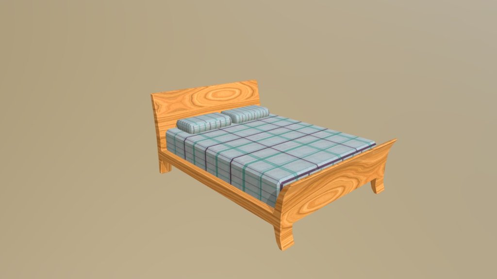 Bed - 3D model by digitalmediaacademy [24618b5] - Sketchfab