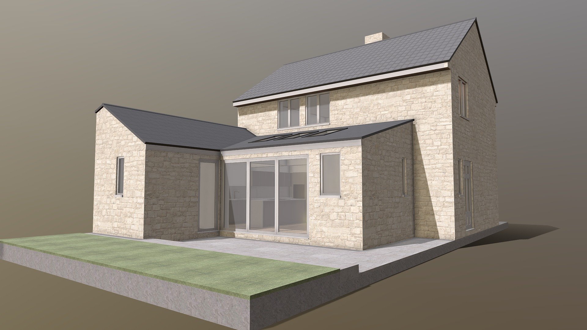 Additional Rear Extension - 3D model by Somerset Architectural ...