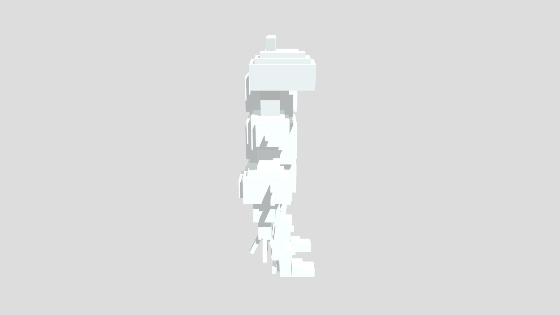 Blank voxel robot obj model - Download Free 3D model by Lim ...