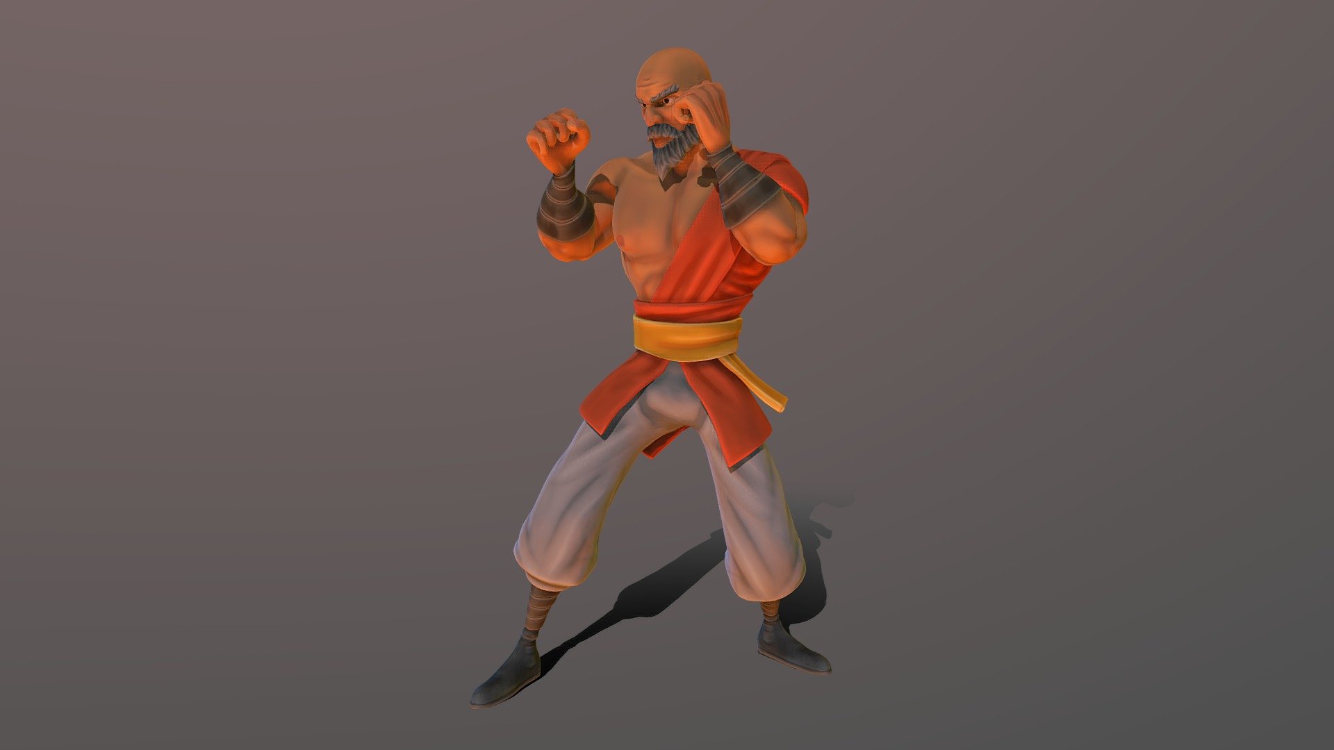 Fighting Monk - 3D model by aleixhf [246ce9b] - Sketchfab