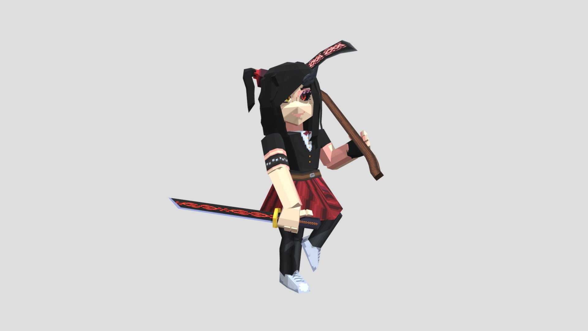 Low-Poly - Girl | Blockbench - 3D model by AiroHaika [246d42d] - Sketchfab