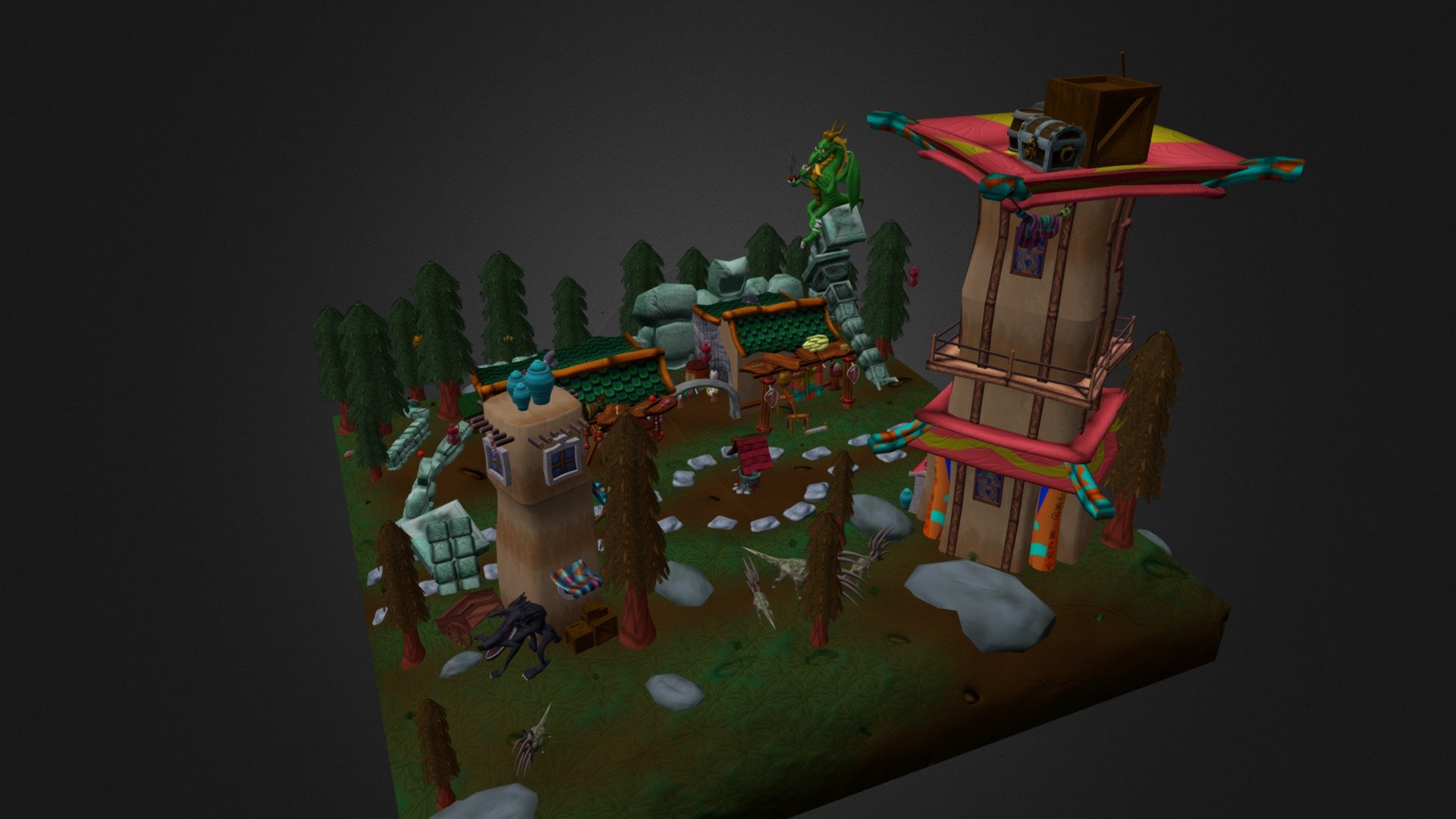 Tiny Toon Town Two - Download Free 3D model by Fool's Antics Studio ...