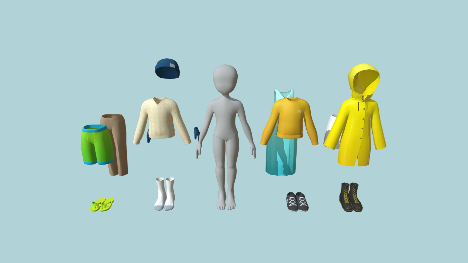 Clothing Assortment - 3D model by milkyaway [24736f9] - Sketchfab