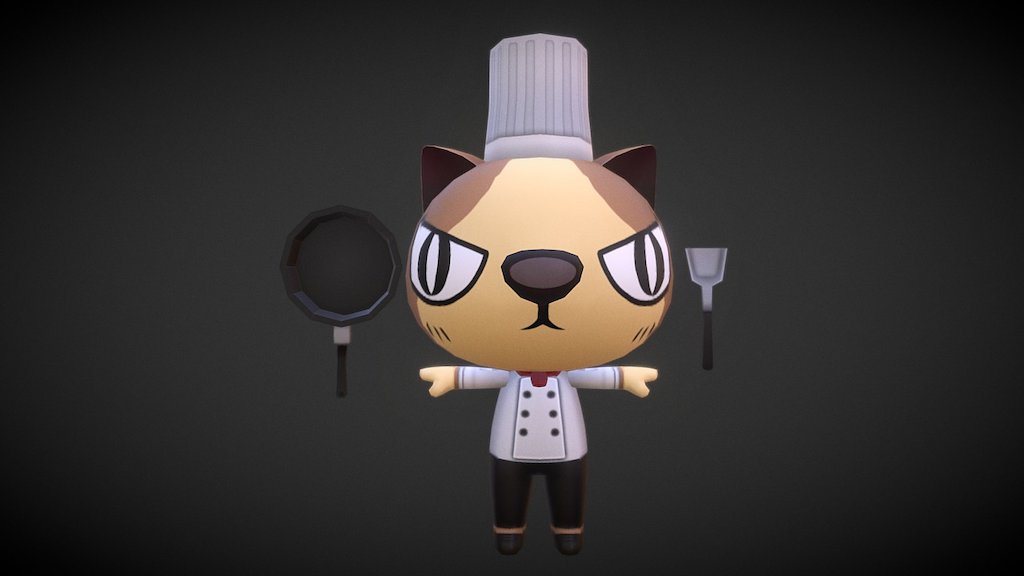 Small Fox Chef - 3D model by YOURS (@double2) [2474015] - Sketchfab
