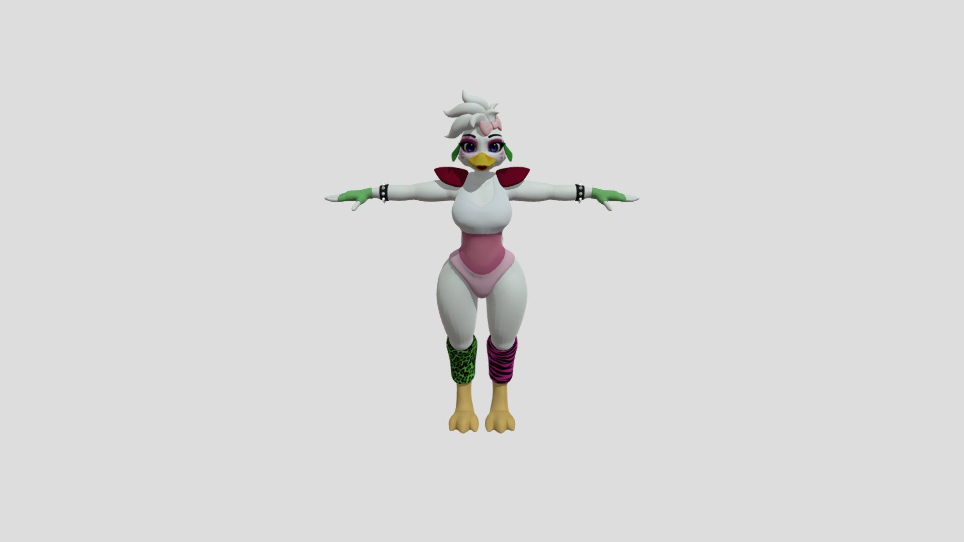T-pose glamrock chica Blender - Download Free 3D model by Blends22 ...