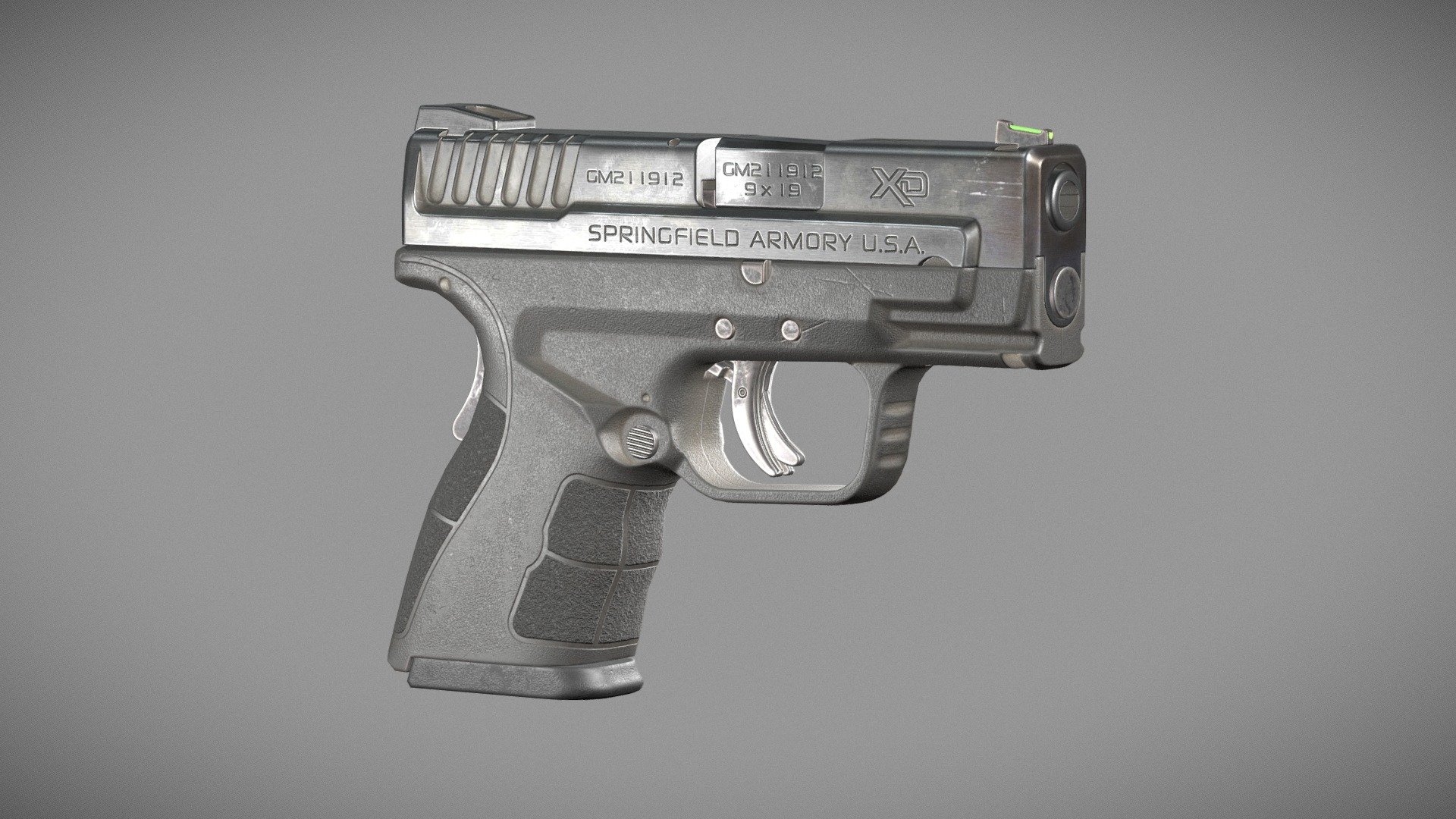 Springfield XD Mod2 - 3D model by Alexander Shevchenko (@alexshevart ...