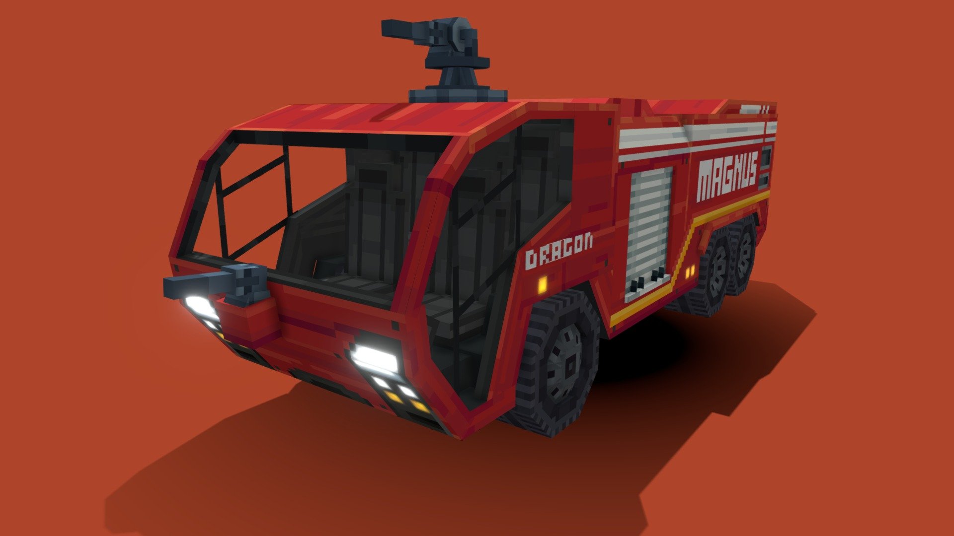 Firetruck - MINECRAFT - 3D model by StarlyRD (@StarlingVoxel) [2475a21 ...