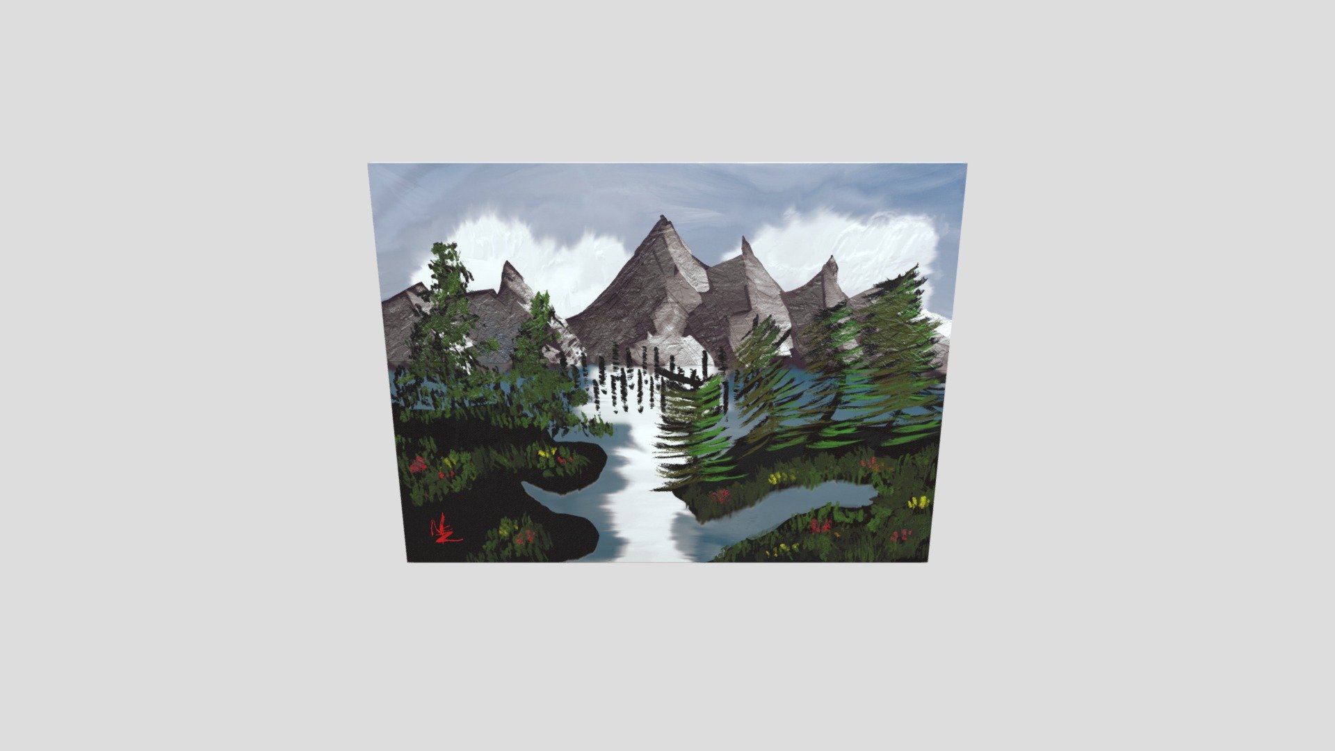 First Bob Ross Paintings - Download Free 3D model by MrFdripSOhard ...