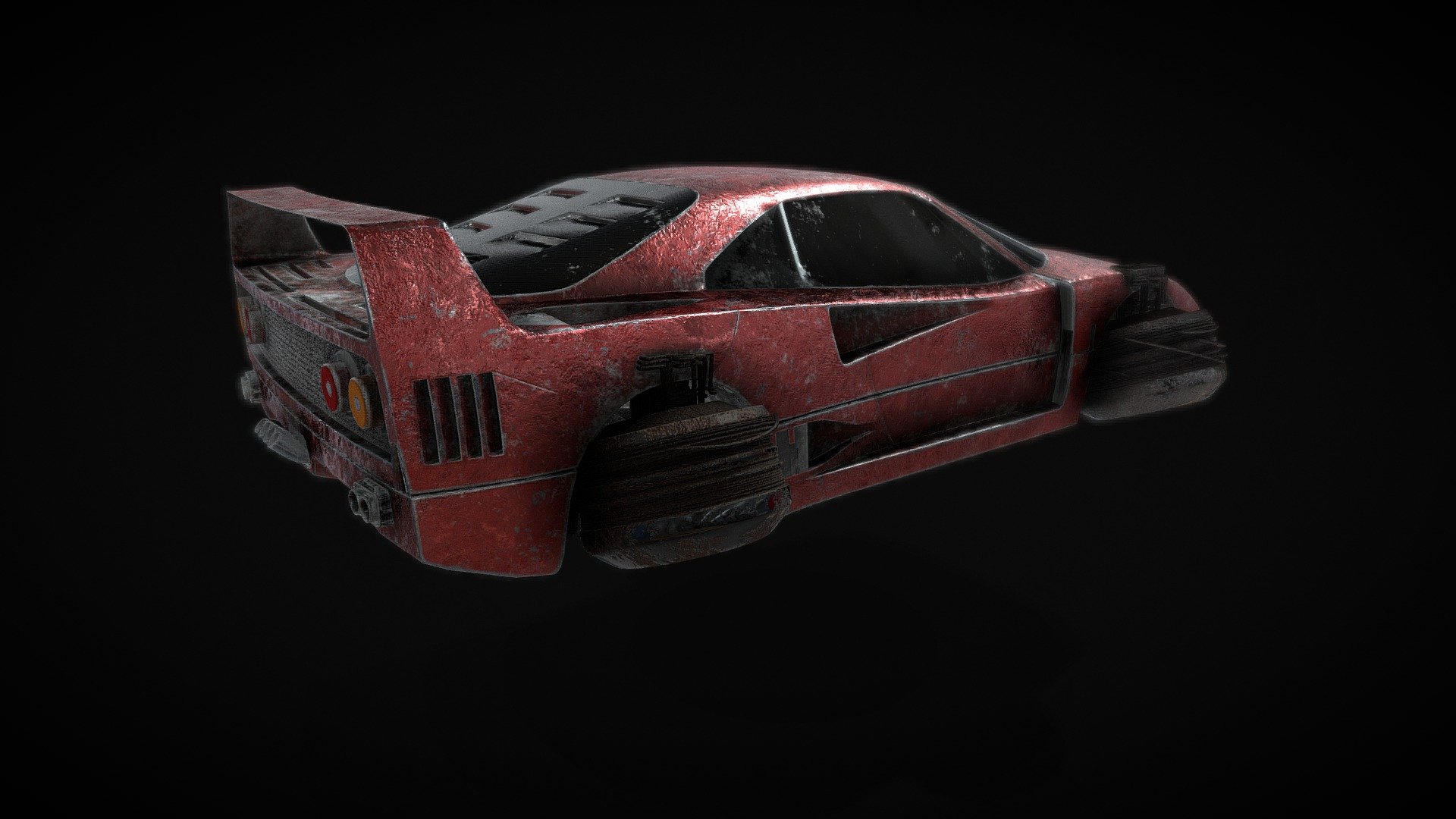 Abandoned Sci-Fi Ferrari F40 - Download Free 3D model by eryk_a ...
