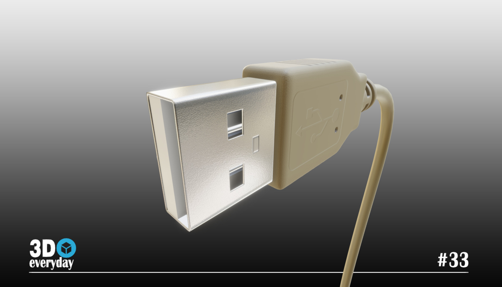 Day#33: USB connector - 3D model by JuanG3D [2485620] - Sketchfab