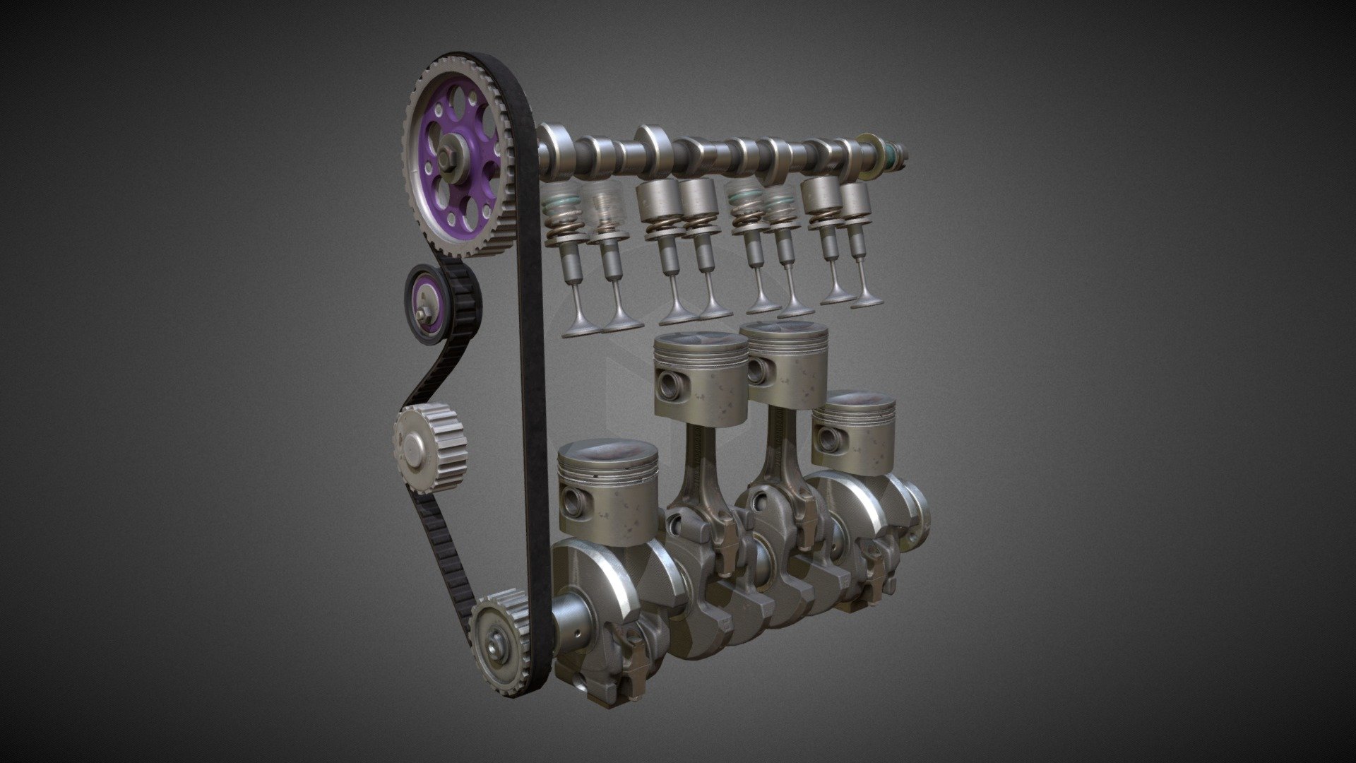 Engine Mechanism - 3D model by SmILe_vs [2485779] - Sketchfab
