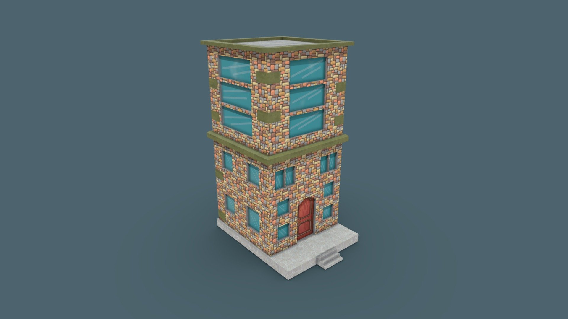 Cartoon Building - Download Free 3D model by MaX3Dd [248fbec] - Sketchfab