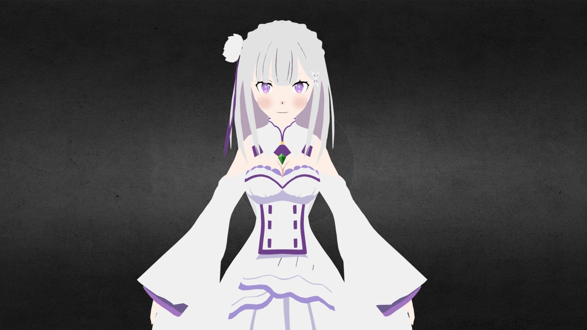 Emilia from ReZero - 3D model by ArgenAru [248fe52] - Sketchfab