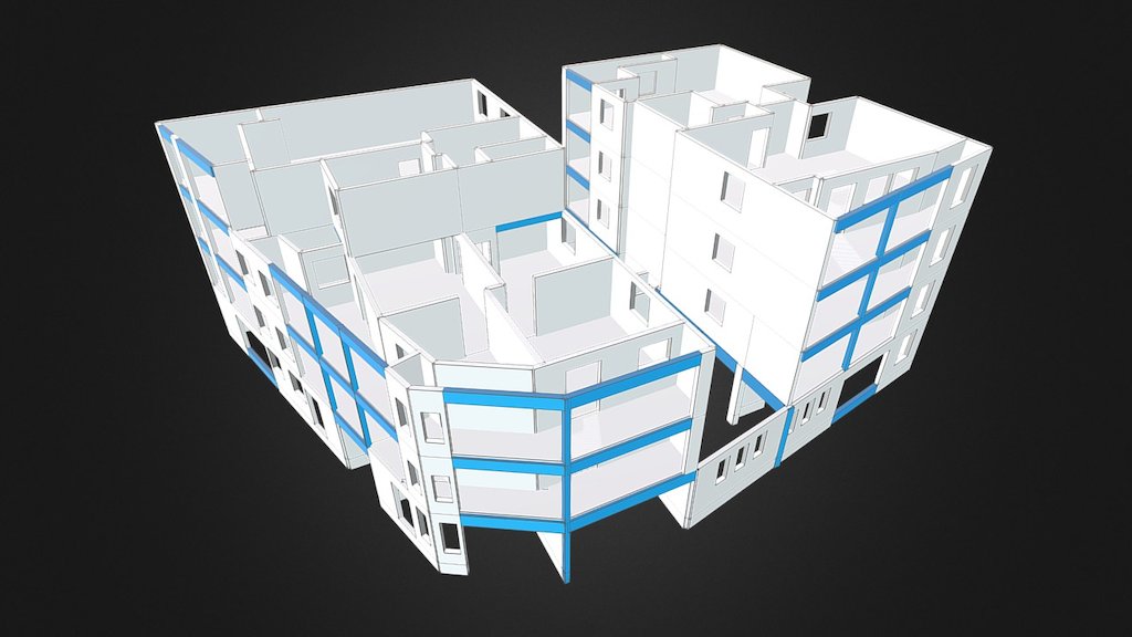 Modélisation Bâtiment 1 - 3D model by dynathark [249154f] - Sketchfab