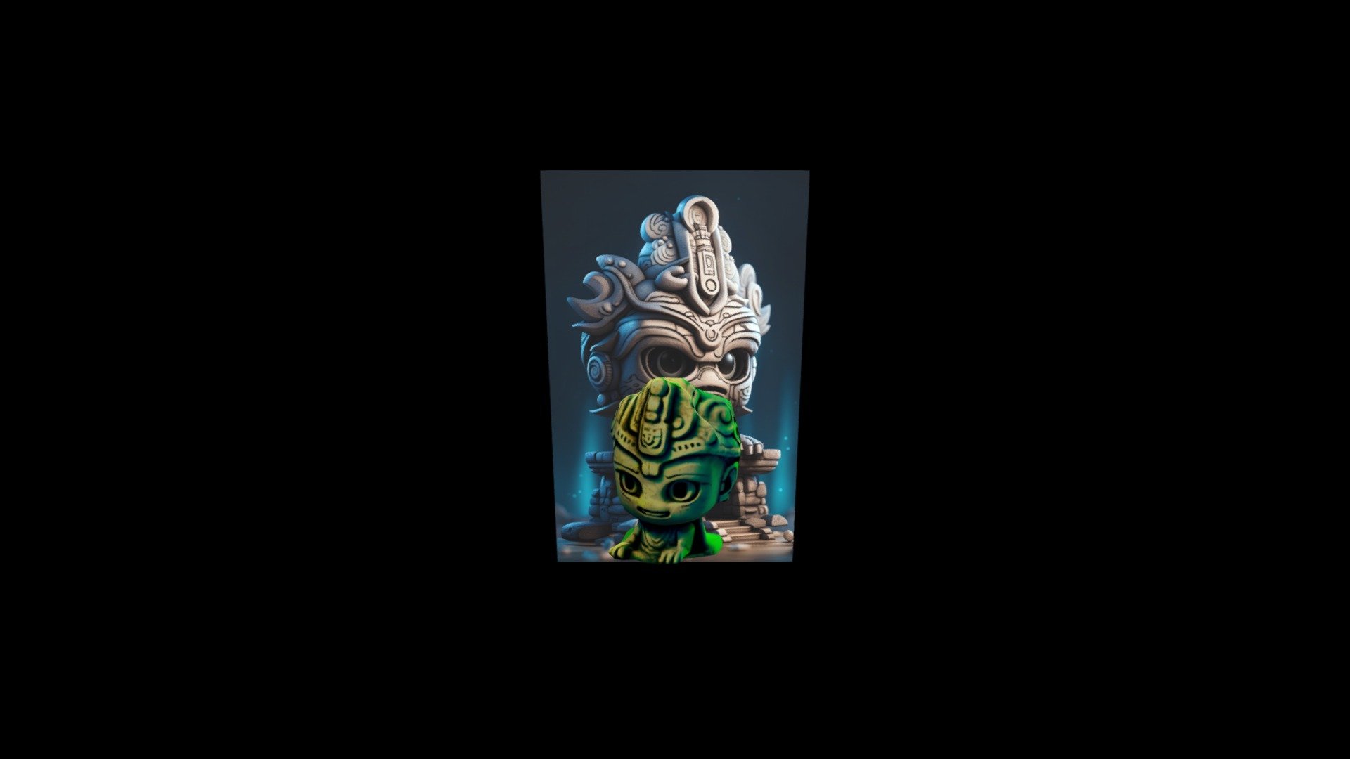 "Cute Chibi Aztec Statue" A small, stylized - Download Free 3D model by ...