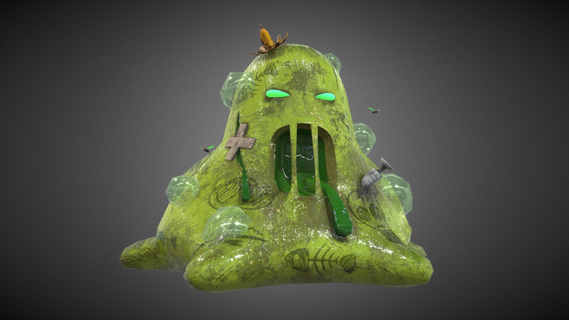 Pollution Monster - 3D model by Low Poly Models (@LowPolyModelsWorld ...