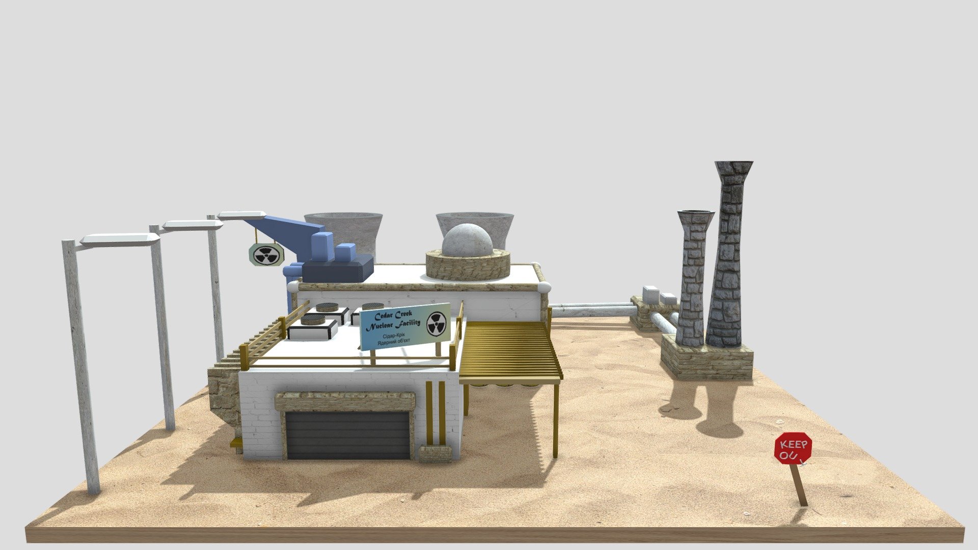 Nuclear Facility - 3D model by himeshdk [2493063] - Sketchfab