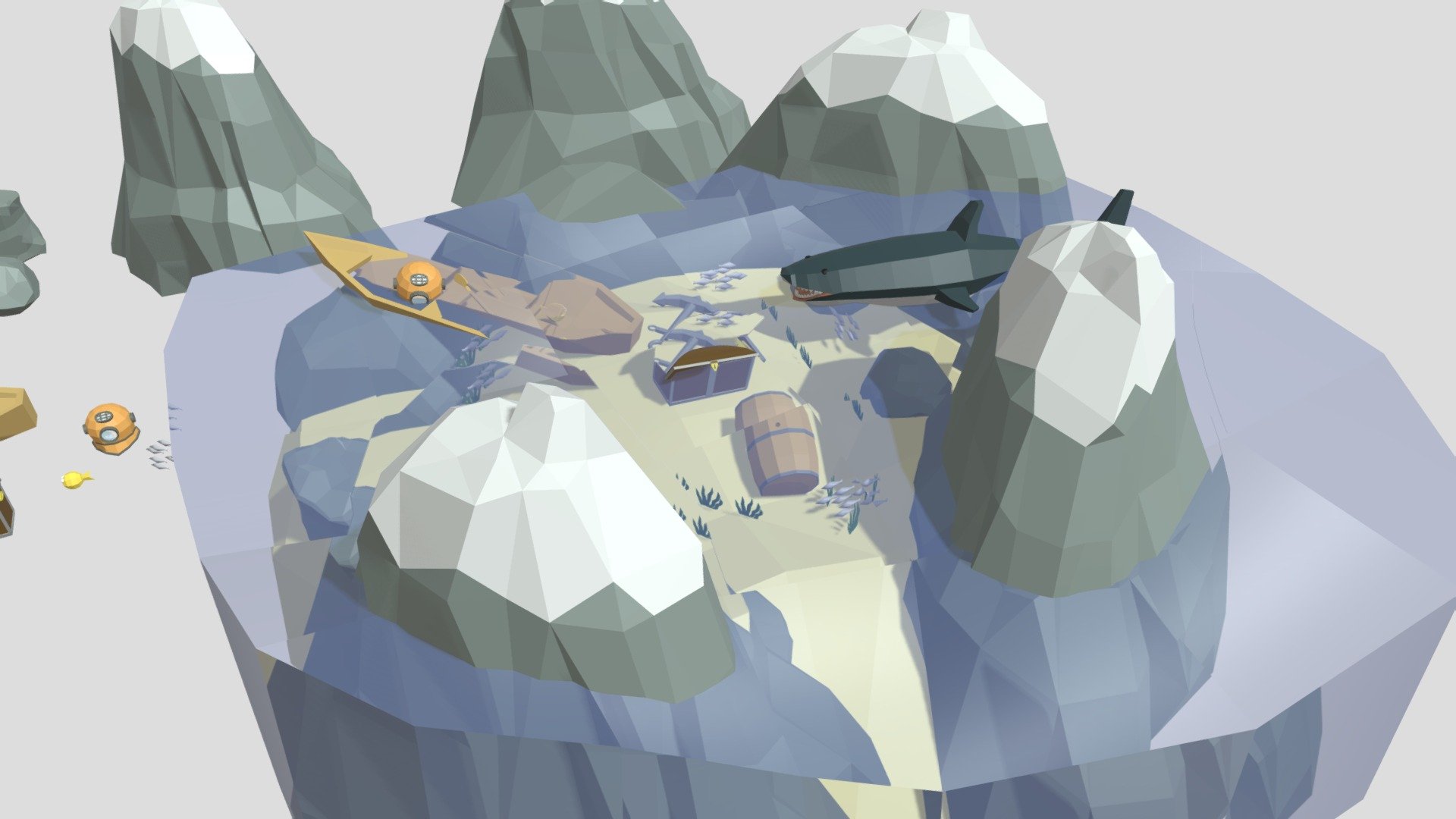 Nature Objects & Props & Underwater Scene - Download Free 3D model by ...