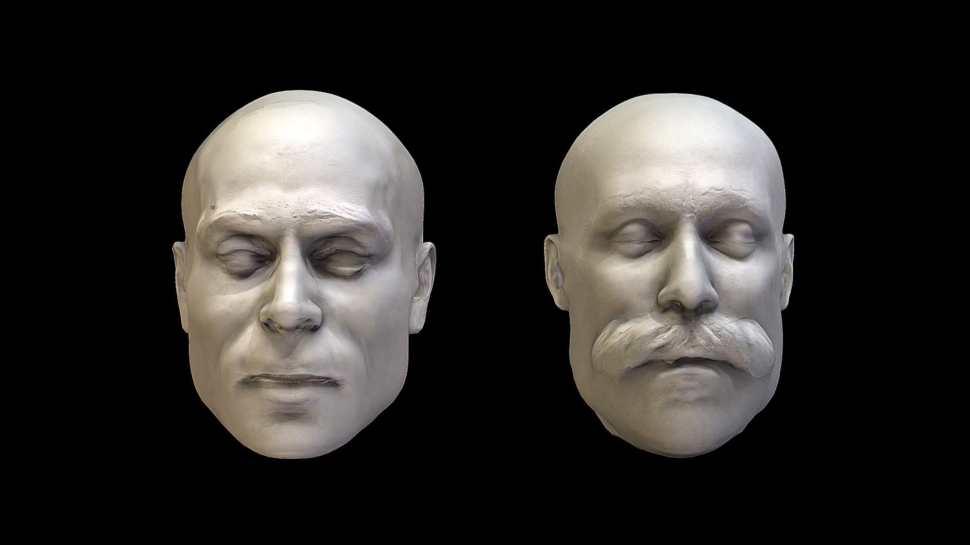 Nicola Sacco and Bartolomeo Vanzetti death masks - Download Free 3D ...