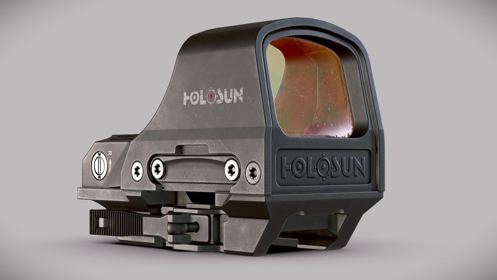 Holosun HS510C Red Dot Sight | Game-Ready (PBR) - 3D model by ...