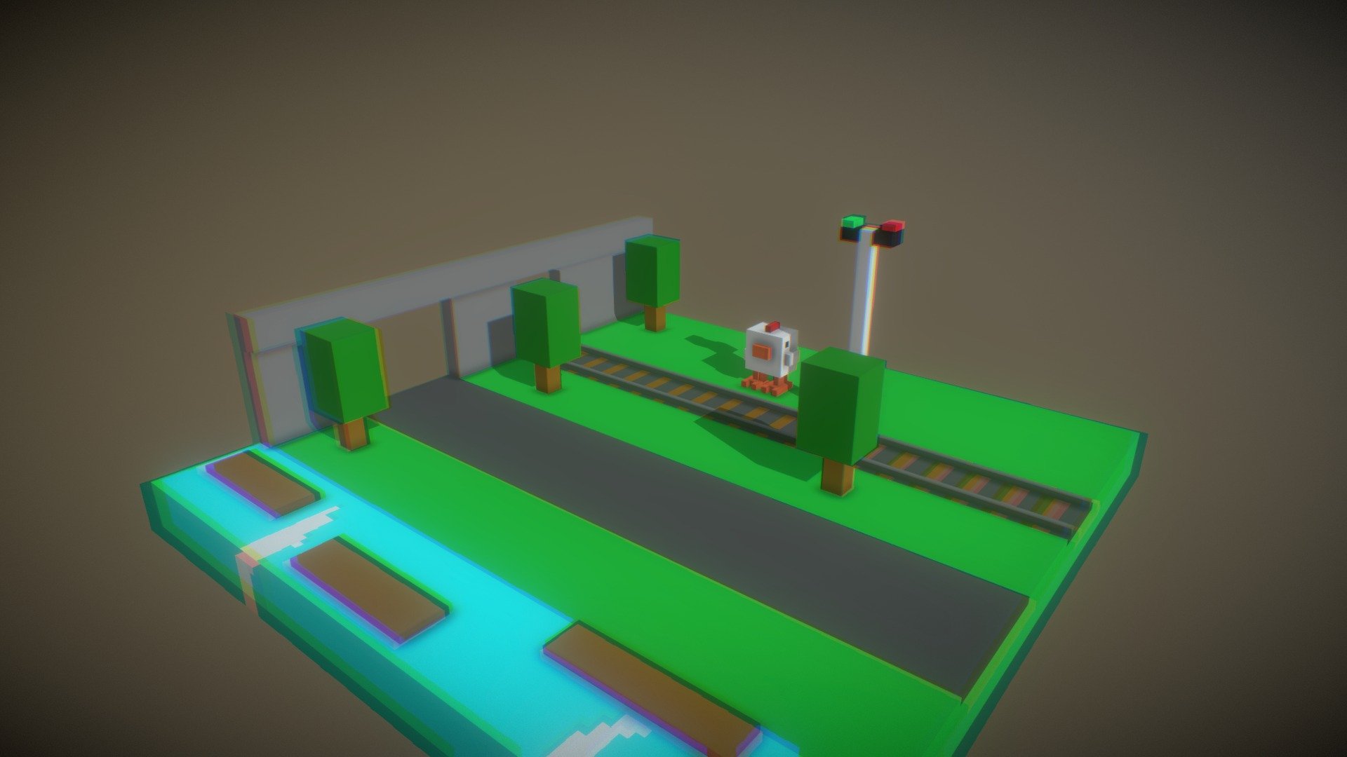 Crossy Road - 3D model by 24waldemark [249c2d8] - Sketchfab
