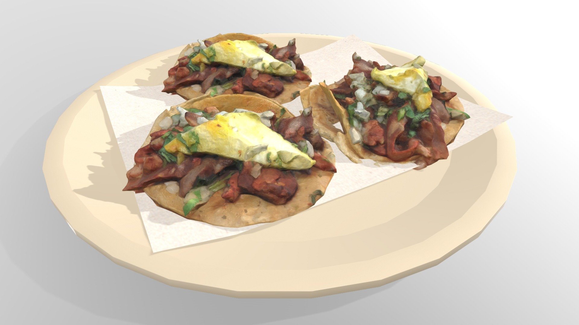 Mexcian Tacos al Pastor Plate - 3D model by alficaSO [249c5e1] - Sketchfab