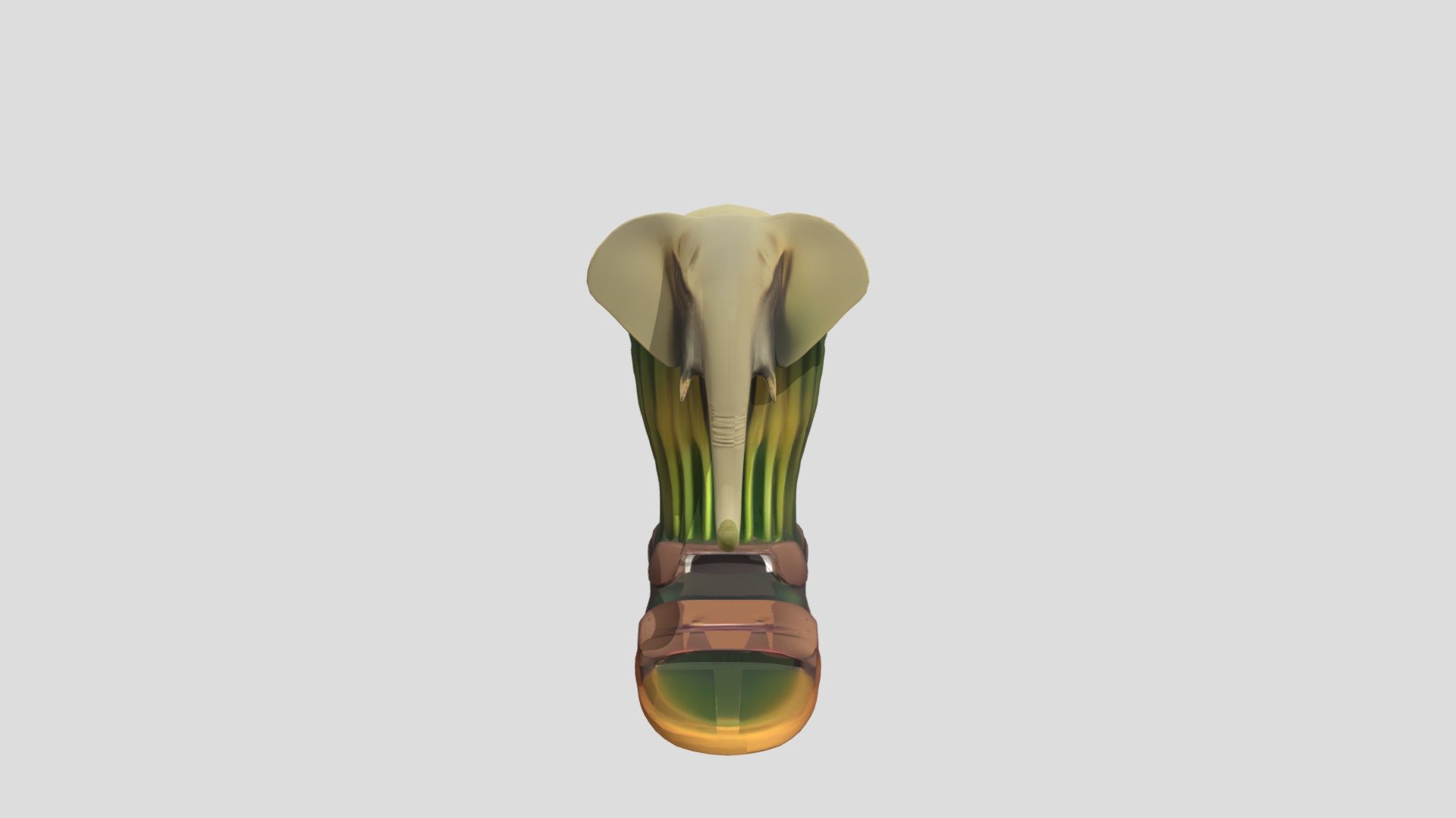Elephant-cactus hybrid in sandals - 3D model by erehuwu [249d437 ...