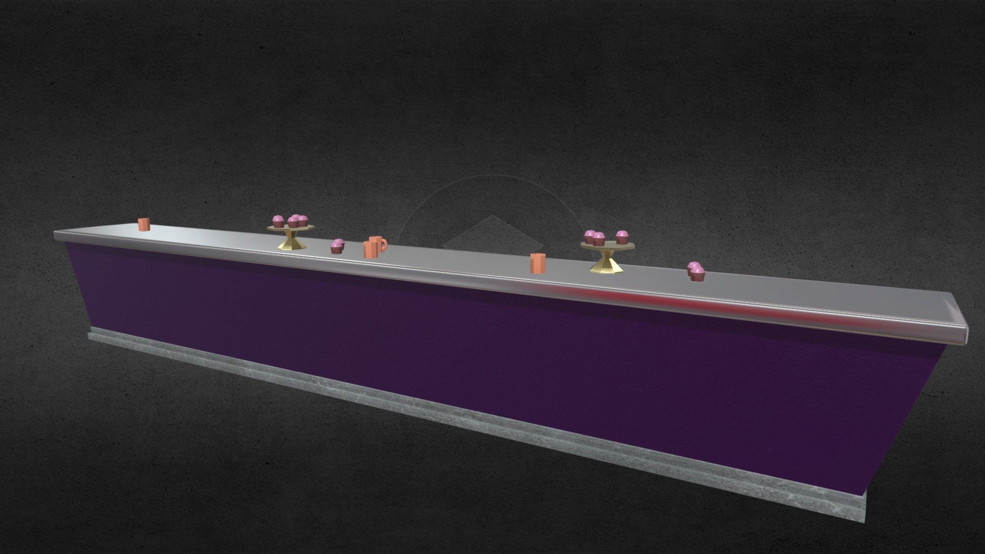 long table - 3D model by yukee1102 [24a6e5f] - Sketchfab