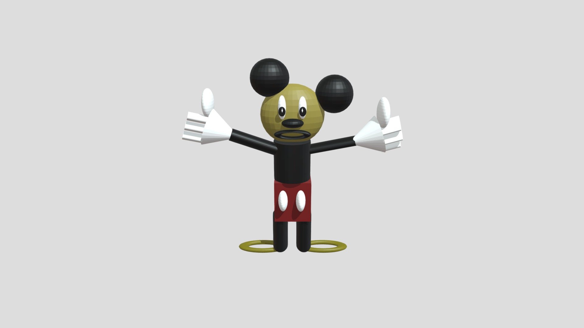 Micky Mouse - Download Free 3D model by omakzulu [24a8932] - Sketchfab