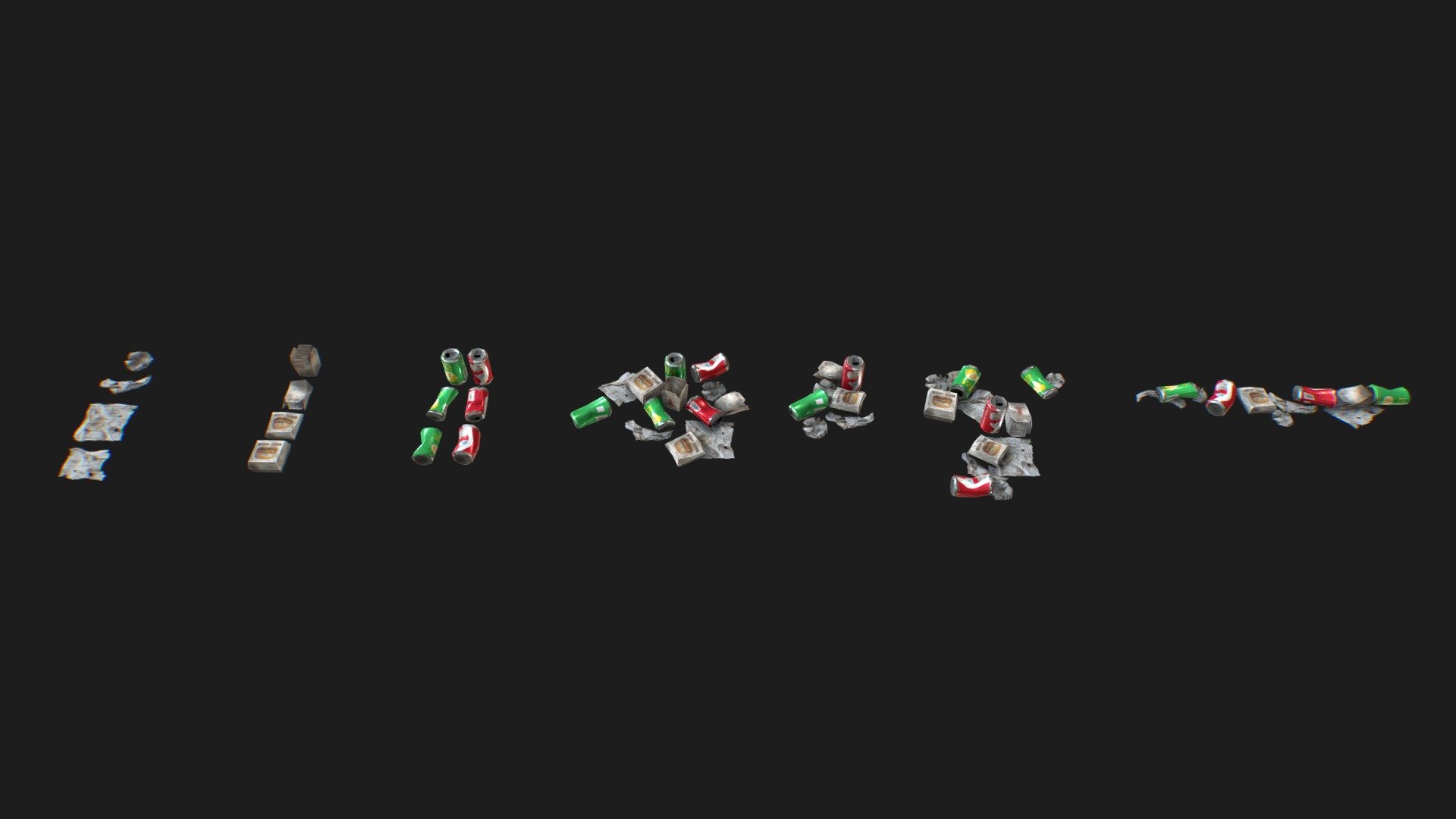 Trash / Ground Clutter - Buy Royalty Free 3D model by MelonMan [24aa3d6 ...