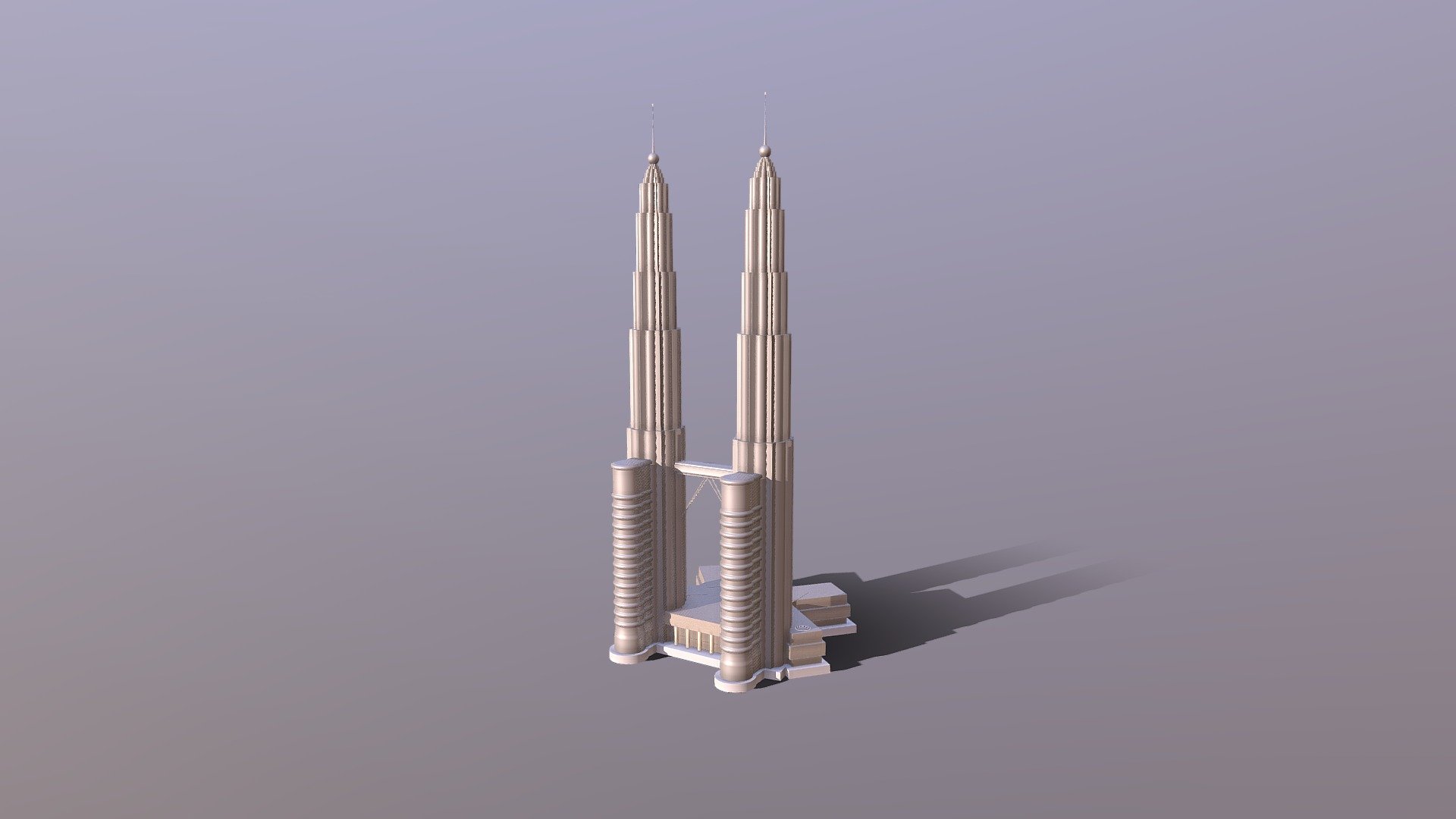 Petronas Twin Tower - 3D model by jjsaw [24accaa] - Sketchfab