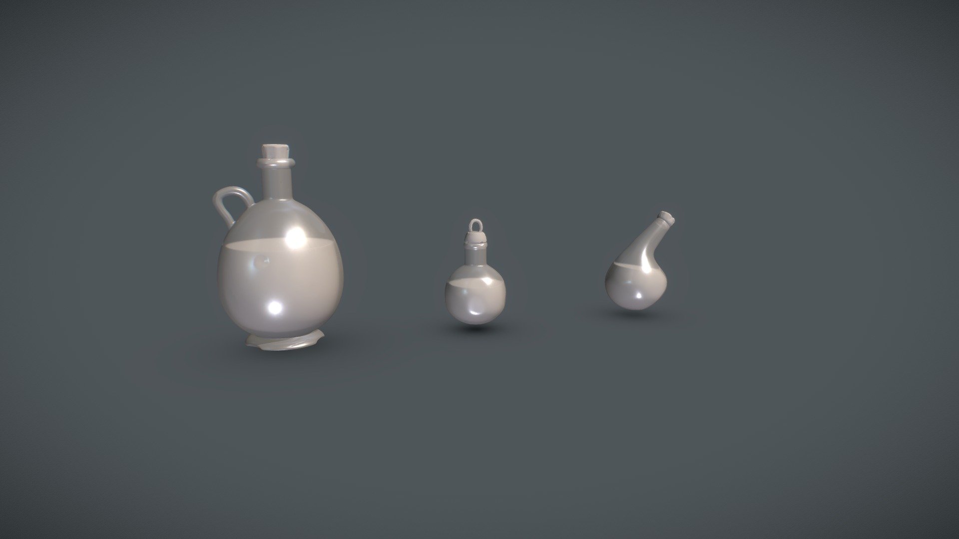Stylised Potion Bottles - Download Free 3D model by Charbel Saade ...