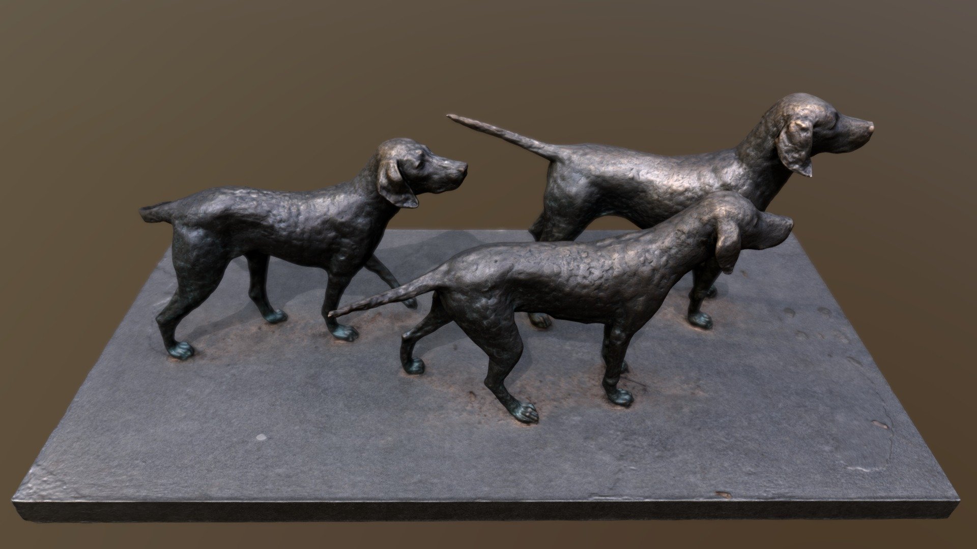 Sculpture of Dogs - Buy Royalty Free 3D model by suramis [24b25e5 ...