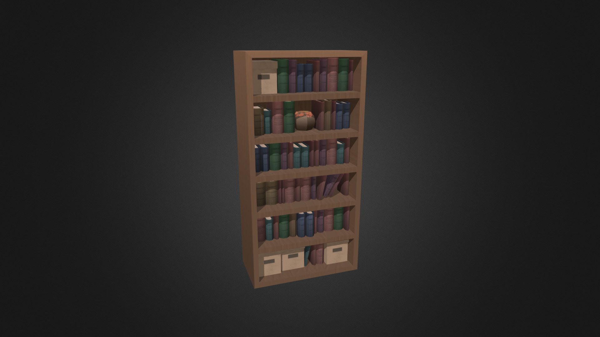 Lowpoly Bookshelf 5 - 3D model by L. Wolf (@green_qu33n) [24b4bac ...