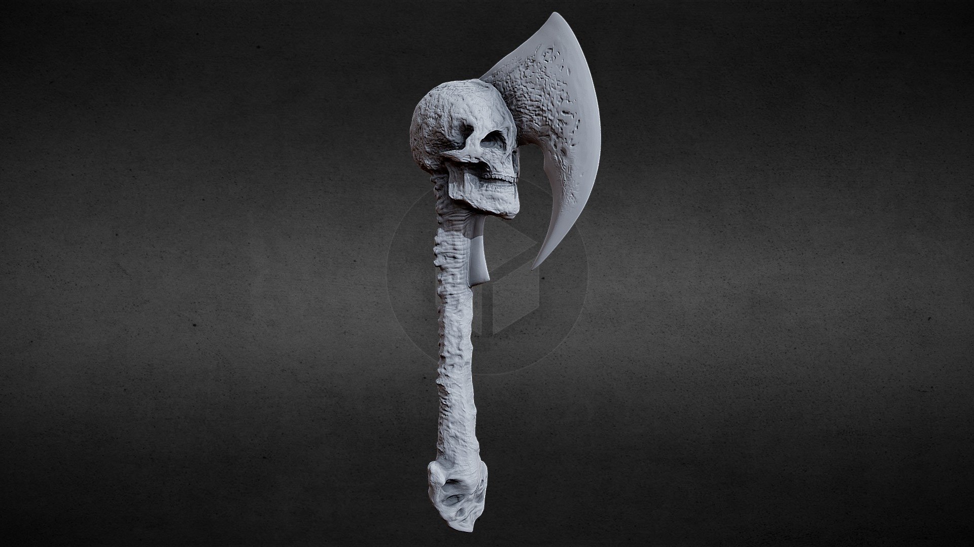 3D PRINTABLE SHAMAN PREDATOR SKULL AXE WEAPON - Buy Royalty Free 3D ...