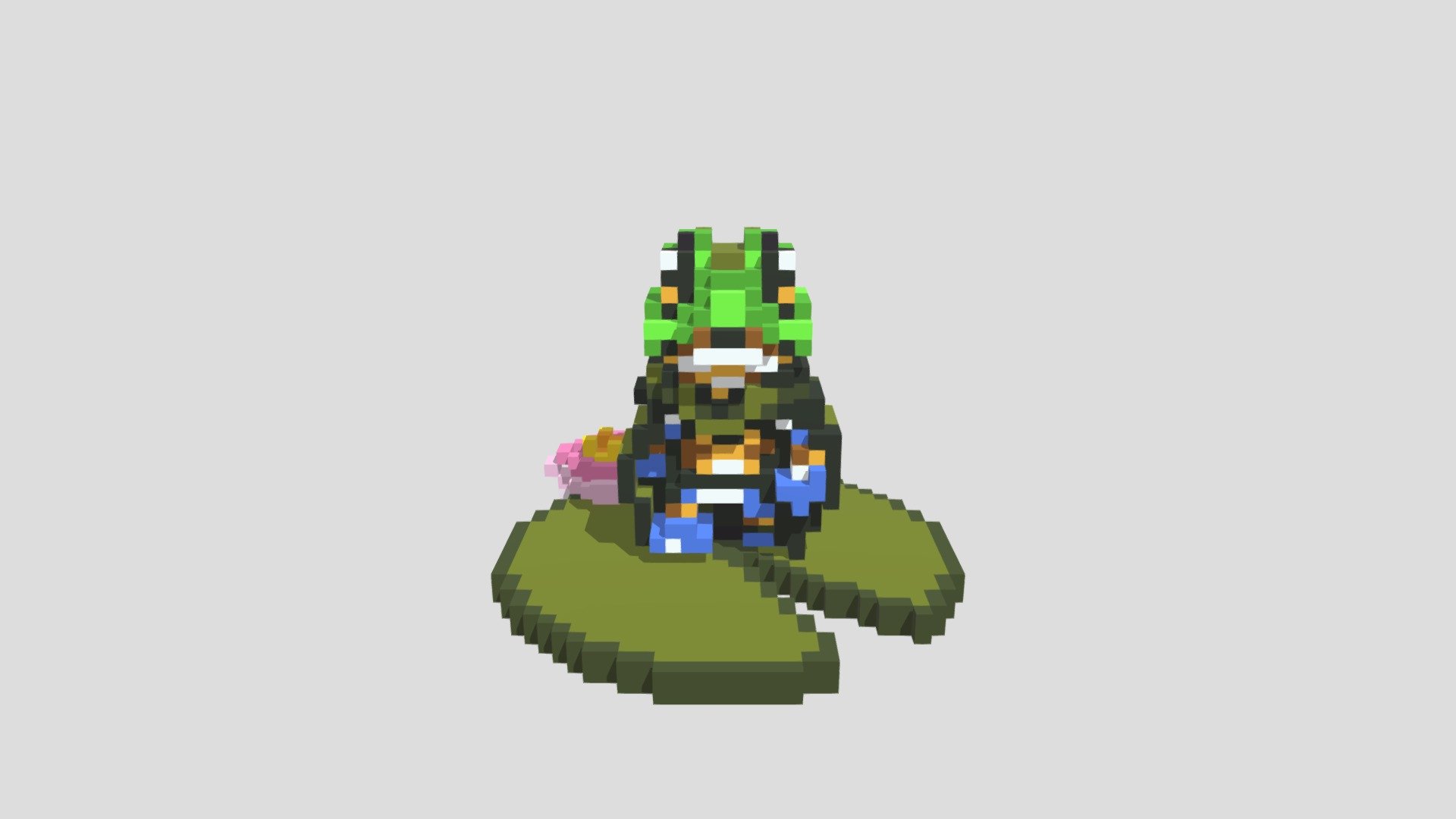 Chrono Trigger Frog Voxel - 3D model by Bobby-Boy [24b730d] - Sketchfab