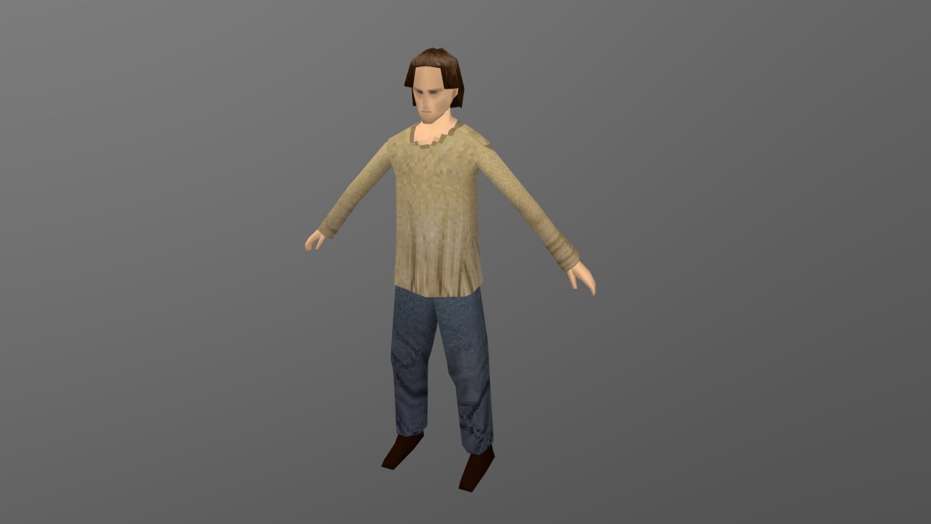 Retro-stylised character - 3D model by Adam Kiełbiński-Mielczarski ...